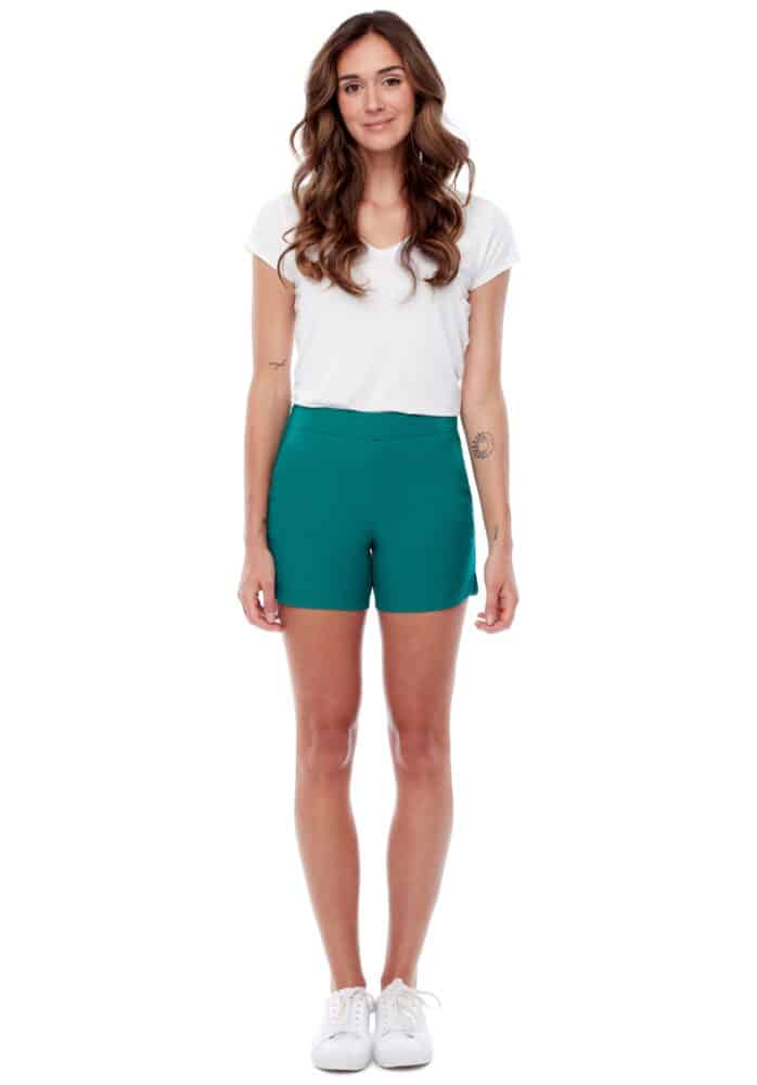 ILTM Jewel Techno Petal Slit Shorts at Maria Vincent Boutique