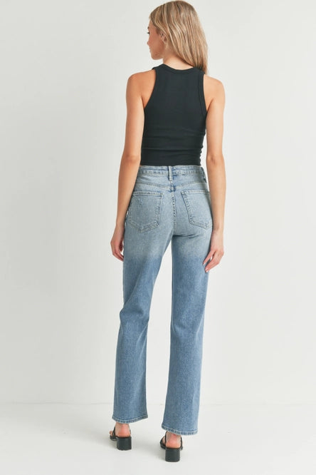 Just Black Denim Full Length Straight Jeans at Maria Vincent Boutique