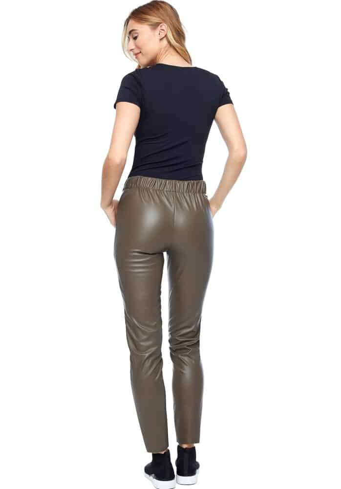 iltm Taupe Daron Pleather Jogger at Maria Vincent Boutique